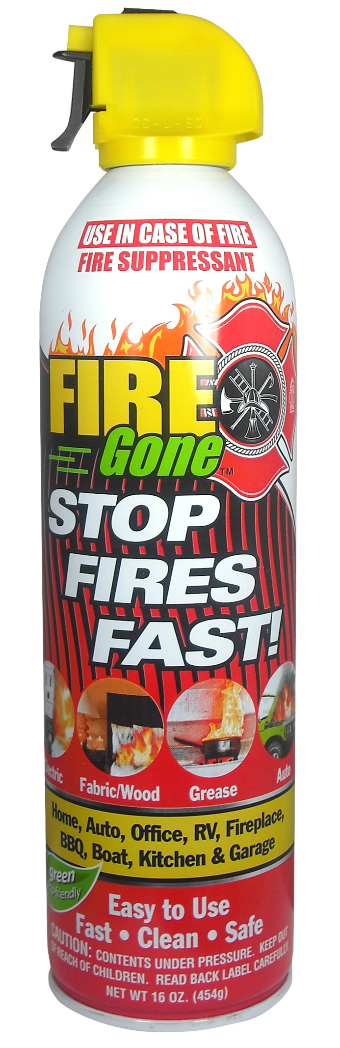Max Professional Fire Gone White/Red Fire Suppressant Canisters - 16 oz. (2 Units)