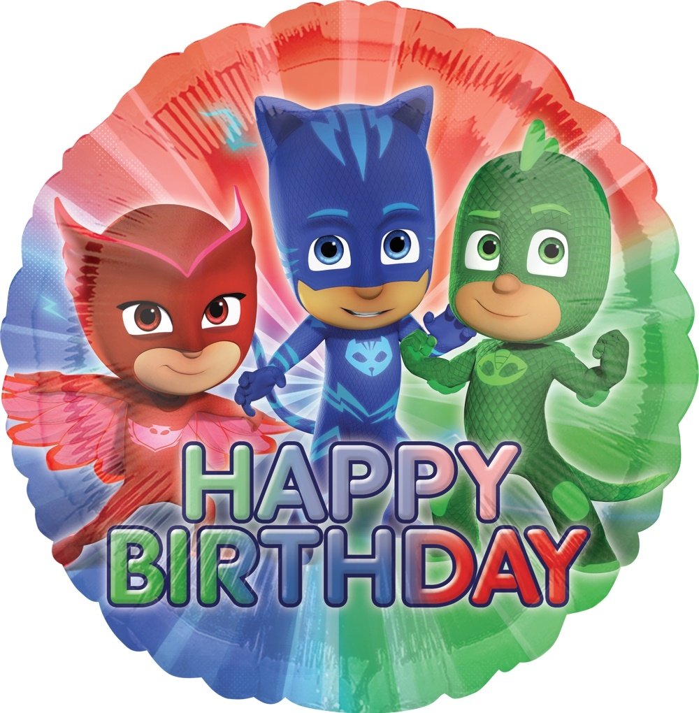 PJ Masks Balloon Bouquet 2nd Birthday 5 pcs - Party Supplies