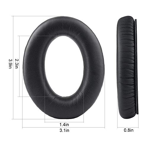 QC35 ii Replacement Earpads, Soft & Comfort for Bose QuietComfort 35 Ear Cushion Ear Pads Compatible with Bose QC35 II QC35 Wireless Over-Ear Headphones (Black)