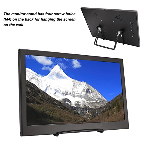 Naroote HD Multimedia VGA Input Monitor, Multi Interface 100‑240V 4 Screw Holes Capacitive Touch Screen Monitor for Games (US Plug)
