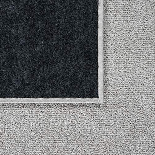 Paco Home Solid Area Rug in Silver Modern Plain Design, Size: 5'3" x 7'3"
