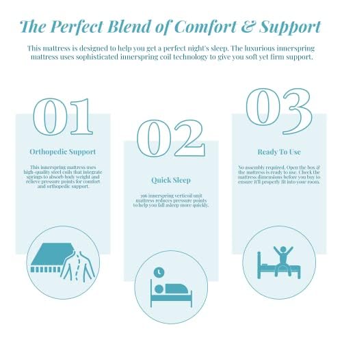 Nutan 10 Inch Foam Encased Mattress with 2-inch Pillow Top, Relaxing Mattresses for Proper Sleep, Pressure Relief, Supportive and Medium Firm Fully Assembled Bed, Full XL