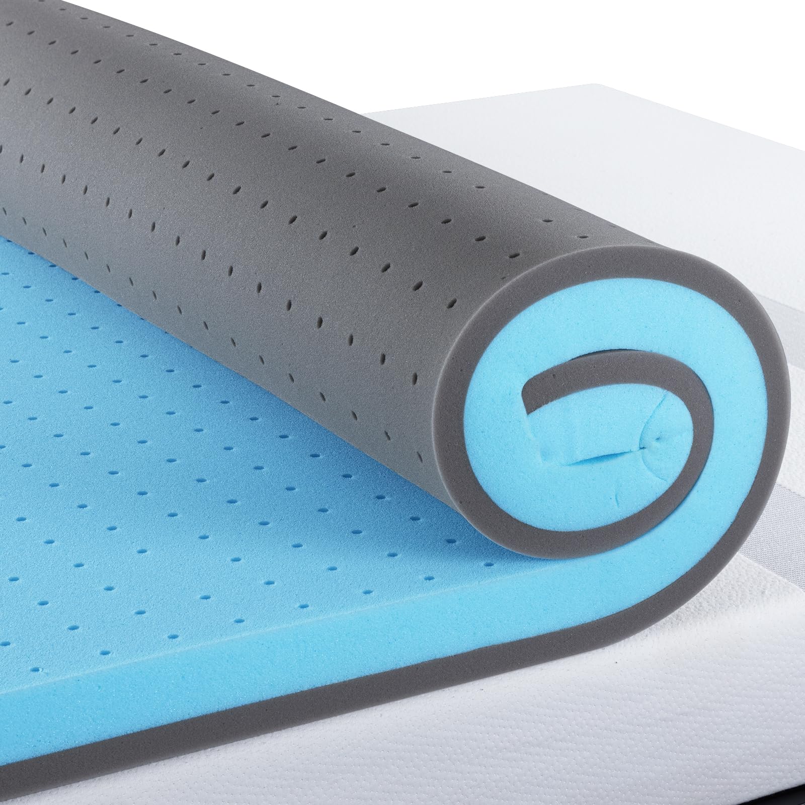 Maxzzz Twin Mattress Topper, 4 Inch Gel Infused Memory Foam Mattress Topper, Cooling Mattress Pad for Pressure Relief Back Pain, CertiPUR-US Certified