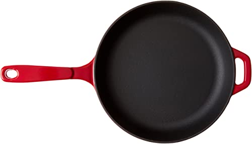 Lodge Color EC11S43 Enameled Cast Iron Skillet, Island Spice Red, 11-inch