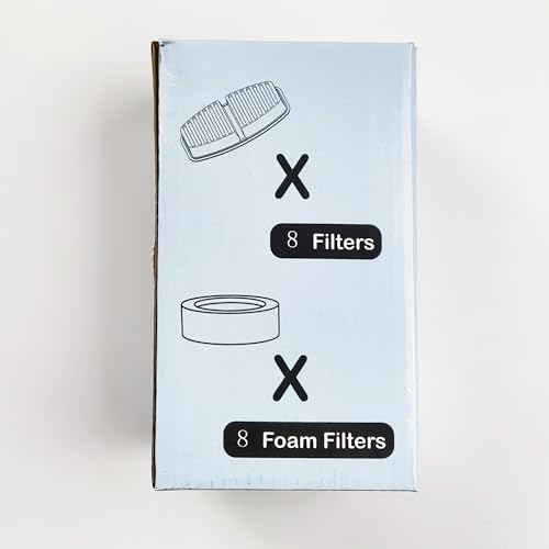 SOOFPET 16pcs Cat Water Fountain Filter - Pet Fountain Filters Replacement - Sponge and Carbon Filters for Automatic Dog Water Bowl Dispenser - Provide Clean Drinking Water for Small Animals