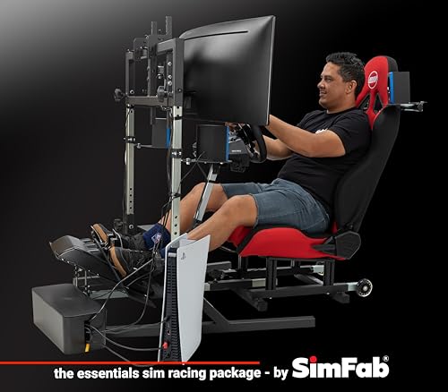 OpenWheeler GEN3 Racing Wheel Simulator Stand Cockpit Black on Black | Fits All Logitech G923 | G29 | G920 | Thrustmaster | Fanatec Wheels | Compatible with Xbox One, PS4, PC Platforms