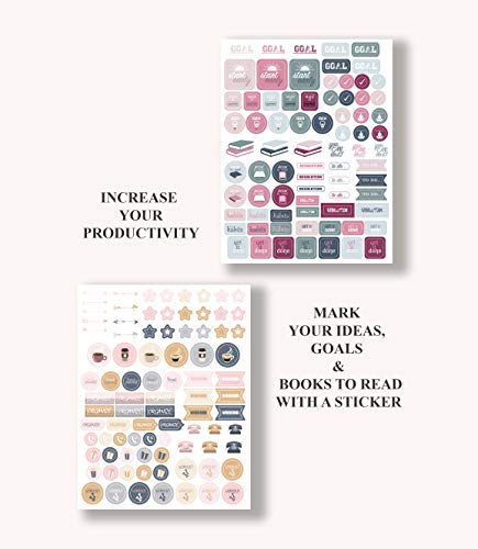 Planner Stickers 1000+ Scrapbook Stickers – Inspirational and Motivational Journal Stickers - Planner Accessories and Stickers for Planners Pack and Calendar Stickers for Adults Planner