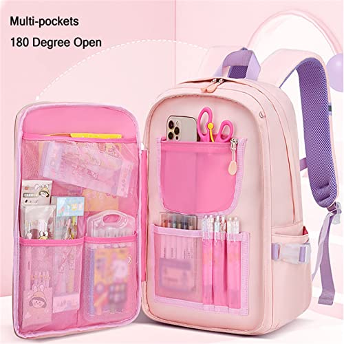QENIN Cute Backpack Bunny Backpack Kawaii Backpack Waterproof Laptop Backpack(pink,M)