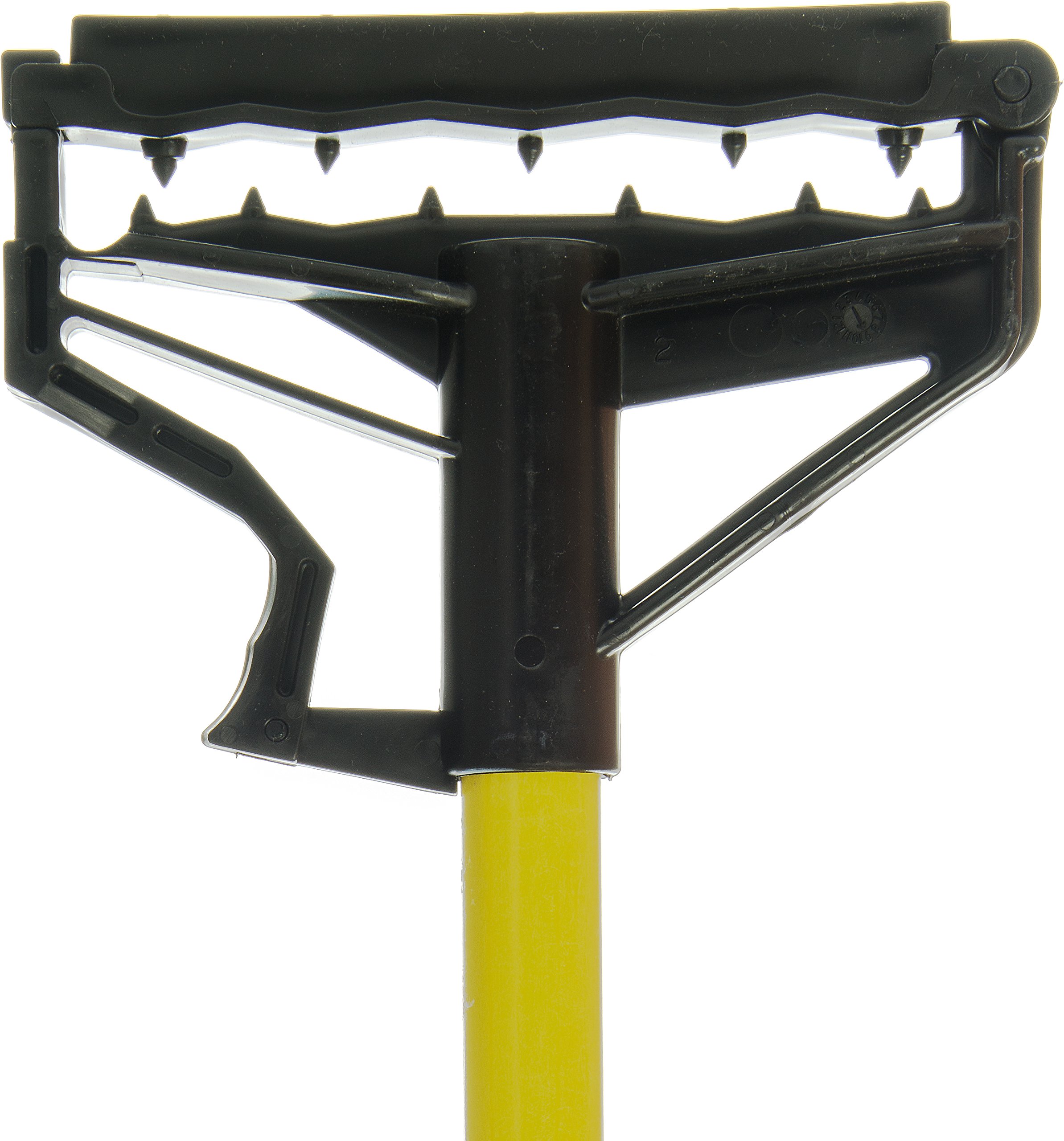 SPARTA 4166404 Spectrum Fiberglass Mop Handle With Quik-Release For Cleaning, Commercial, Residential, 60 Inches, Yellow