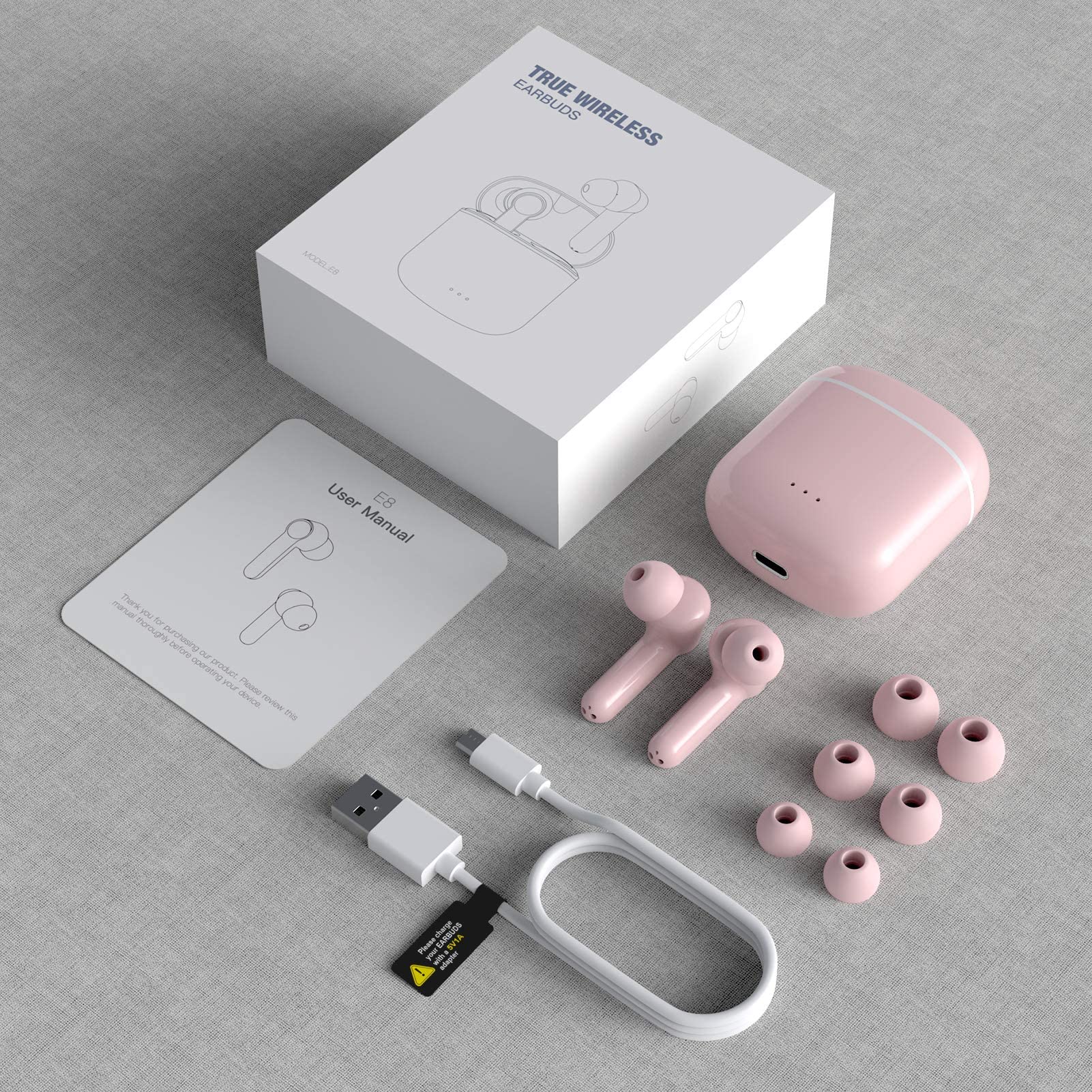 Otium Wireless Earbuds, Bluetooth Earbuds Hi-Fi Stereo Earphones with 30H Playtime Bluetooth 5.1 Headphones IPX6 in-Ear Earbuds with Mic and Type C for Working/Travel
