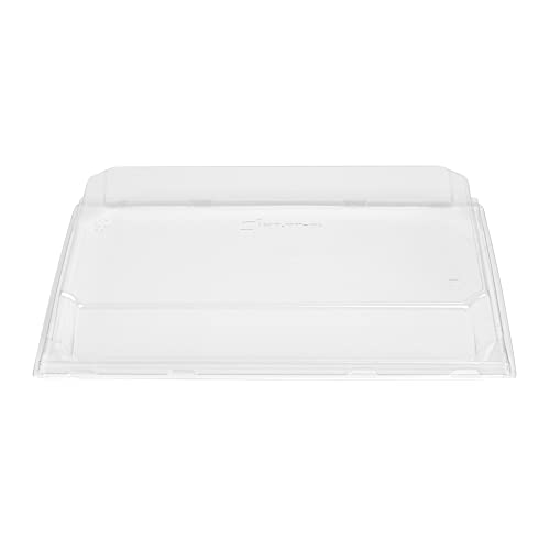 Restaurantware Matsuri Vision Clear Plastic Lid - Fits Large Sushi Tray - 100 count box