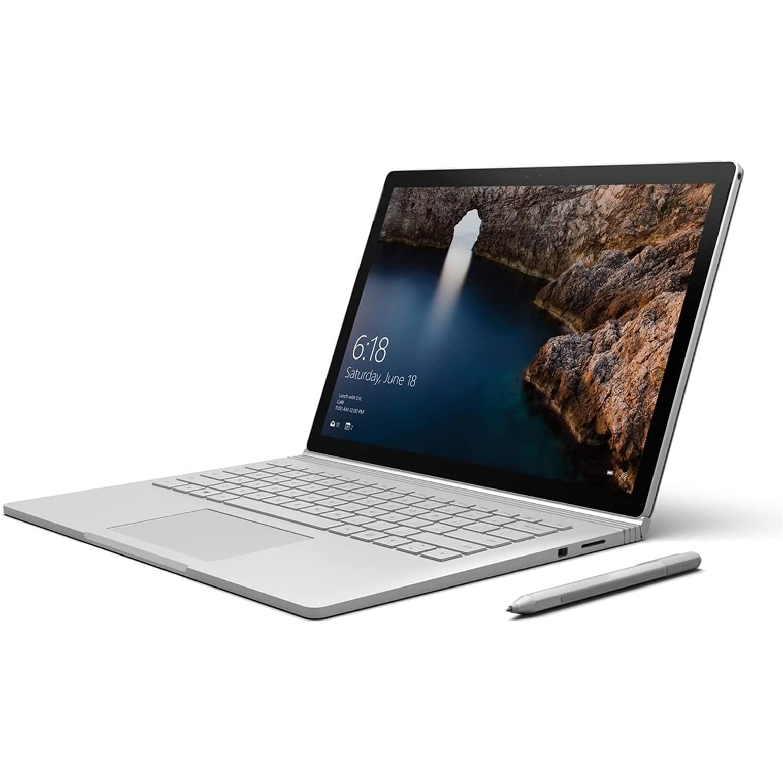 Microsoft Surface Book CR9-00013 13.5" Touch 8GB 128GB SSD Core™ i5-6300U 2.4GHz, Silver (Renewed)