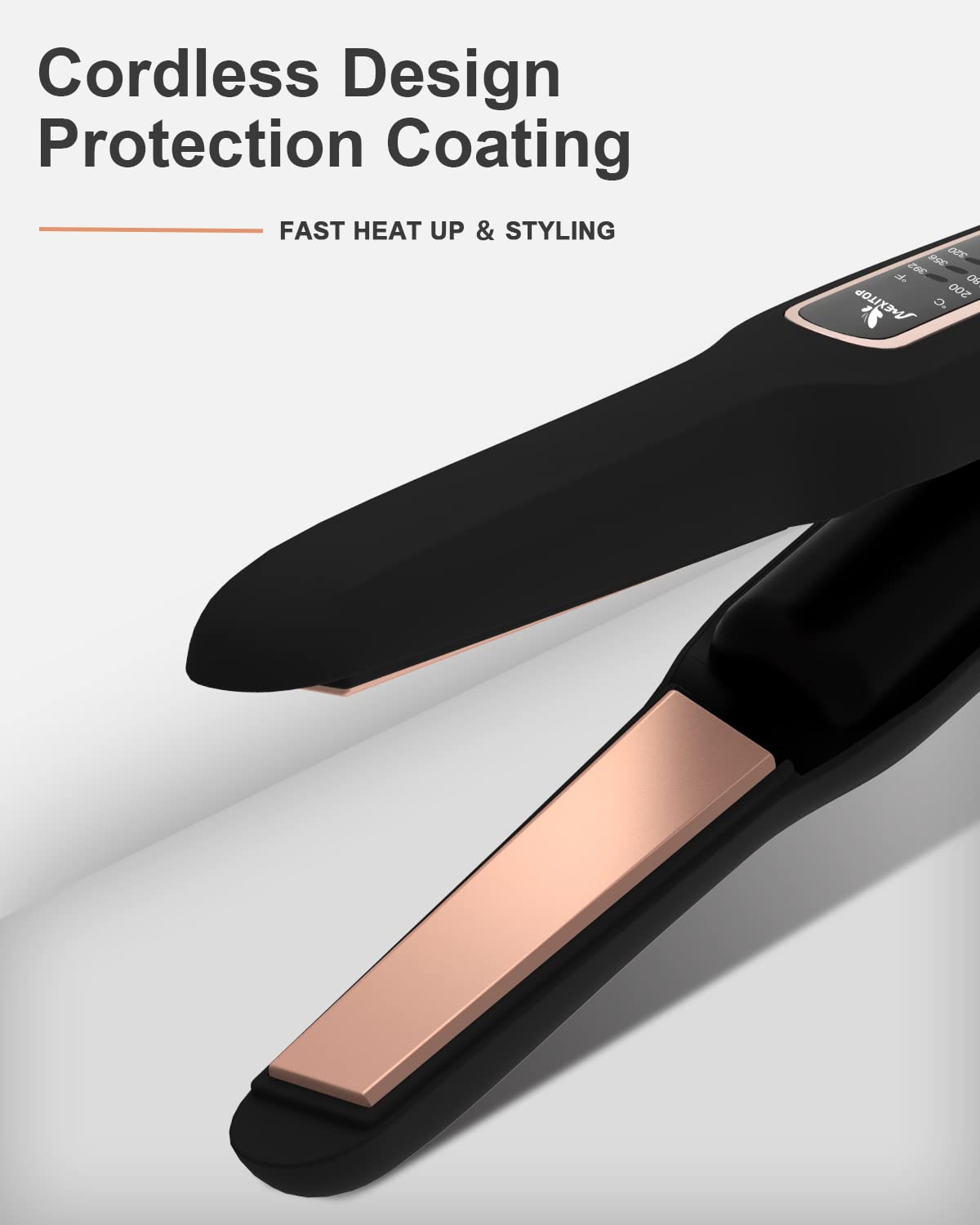 MEXITOP Cordless Small Flat Iron for Short Hair, 0.55 Inch Rechargeable Pencil Flat Iron Fast Heat Up,Multi-Styler Beard and Hair Straightening Iron with Twist Ceramic Plates,3 Temperature Adjustments