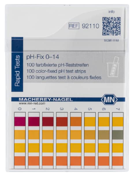 Macherey-Nagel, 92110, pH-Fix 0.0-14.0, 100 Strips/pk