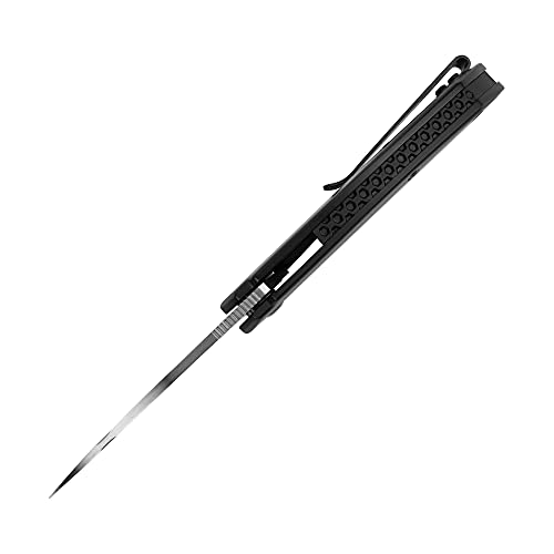 Kershaw Turismo Leaf Blade Pocket Knife 2.9 inch Blade, Assisted Opening Frame Lock, 5505, Black, 2.8 Ounce