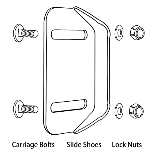 LTNICER MTD 784-5580 784-5580-0637 Snow Blower Skid Plate Shoes Fits MTD Cub Cadet Yardman Snowblower Skid Shoes with Mounting Hardware(2 Pack)