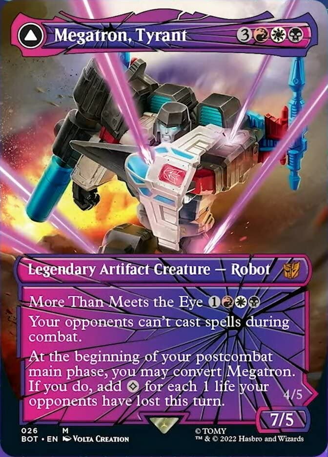 Magic The Gathering - Megatron, Tyrant // Megatron, Destructive Force (026) - Shattered Glass - Transformers