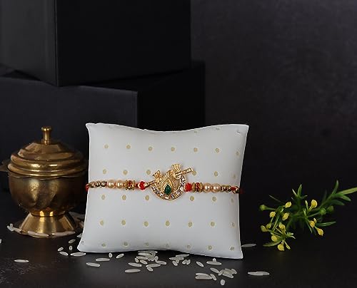 Shree Krishna Rakhi for Brother Rakshabandhan Thread/Raksha Bandhan Rakhi (Design 7, Standard)