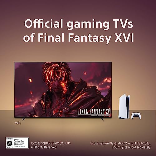 Sony 75 Inch 4K Ultra HD TV X90L Series: BRAVIA XR Full Array LED Smart Google TV with Dolby Vision HDR and Exclusive Features for The Playstation® 5 XR75X90L- 2023 Model,Black