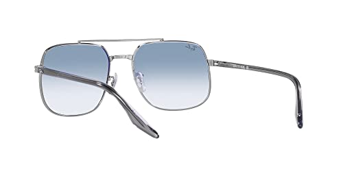 Ray-Ban RB3699 Square Sunglasses, Gunmetal/Clear Blue Gradient, 59 mm