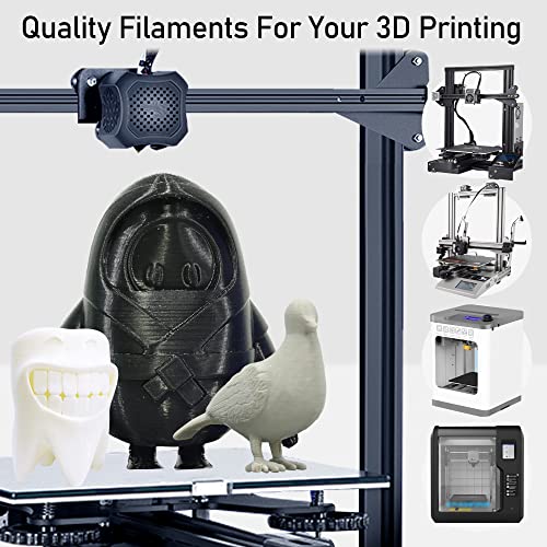OEM MIKA3D 1.75mm 3D Printer PLA Filament 6 in 1 Bundle: Black, White, Light Grey, Dark Grey, Brown, Army Green; 6 Neutral Colors Packed, Each 250g, 6 Spools Packed, Total 1.5Kg 3D Printing PLA