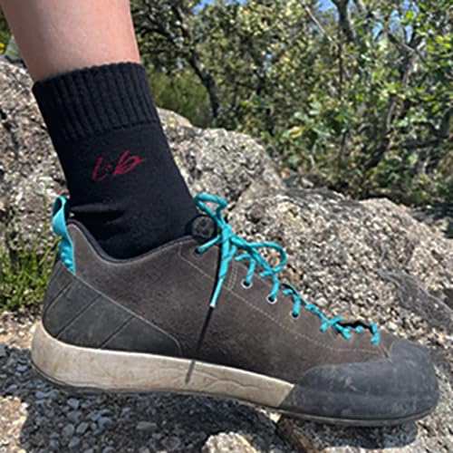 LEAFY BOO Bamboo Crew Socks for Men, Athletic, Sports, Breathable, Odor Free, Black, Size 9-12