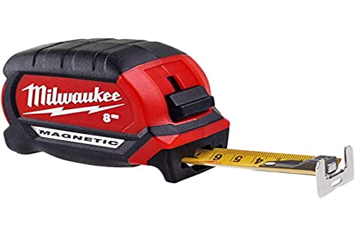Milwaukee 4932464600 Magnetic Tape Measure 8/27, Red