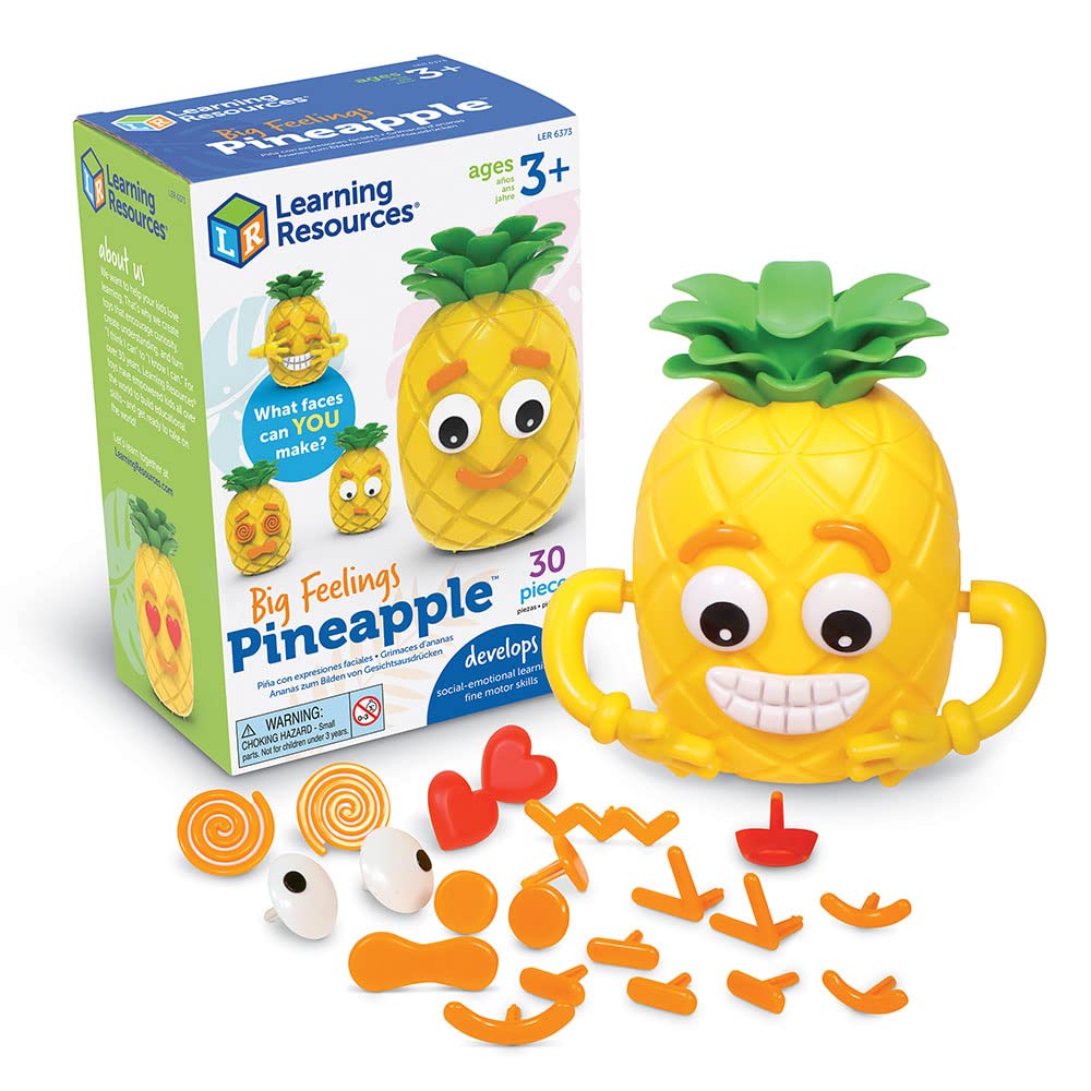Learning Resources Big Feelings Pineapple & Spike The Fine Motor Hedgehog, Sensory, Toys for Toddler, Ages 18 Months+