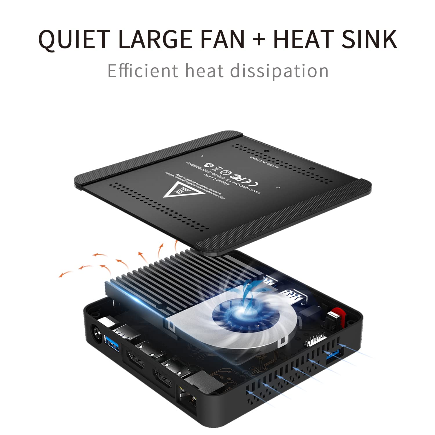 Mini PC Windows 10 Celeron N3350 up to 2.4GHz Mini Desktop All in one Computer for Home Office Study Gaming 4GB LPDDR3 64GB eMMC 4K HD Image Dual HDMI 2.4G 5.8G WiFi5 BT4.0 Gigabit Ethernet USB 3.0