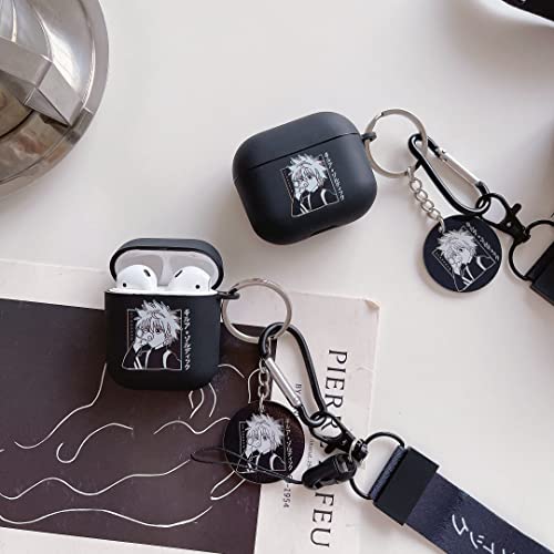 NOLEGA with Anime Character Lanyard Keychain AirPod 1/2 Case, Personalised Drink Boy and Unique TPU Process Frosted Soft AirPod Case