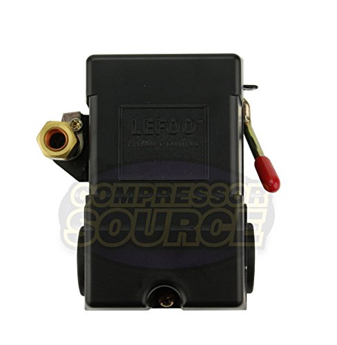 Pressure Switch for Air Compressor 95-125 psi Single Port HEAVY DUTY 26A Replaces HUBBELL FURNAS SQUARE D SIEMENS SEARS DEWALT CRAFTSMAN BLACK MAX JENNY BLACK AND DECKER