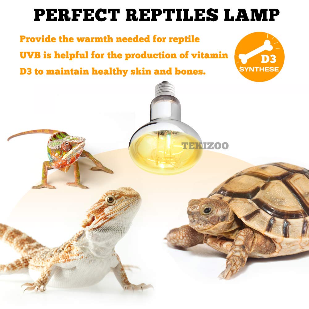 TEKIZOO UVA UVB Sun Lamp 160W High Intensity Self-Ballasted Heat Basking Lamp/Light/Bulb for Reptile and Amphibian