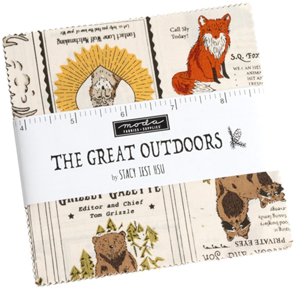 Moda Fabrics The Great Outdoors Charm Pack by Stacy Iest HSU; 42-5"" Precut Fabric Quilt Squares, Assorted