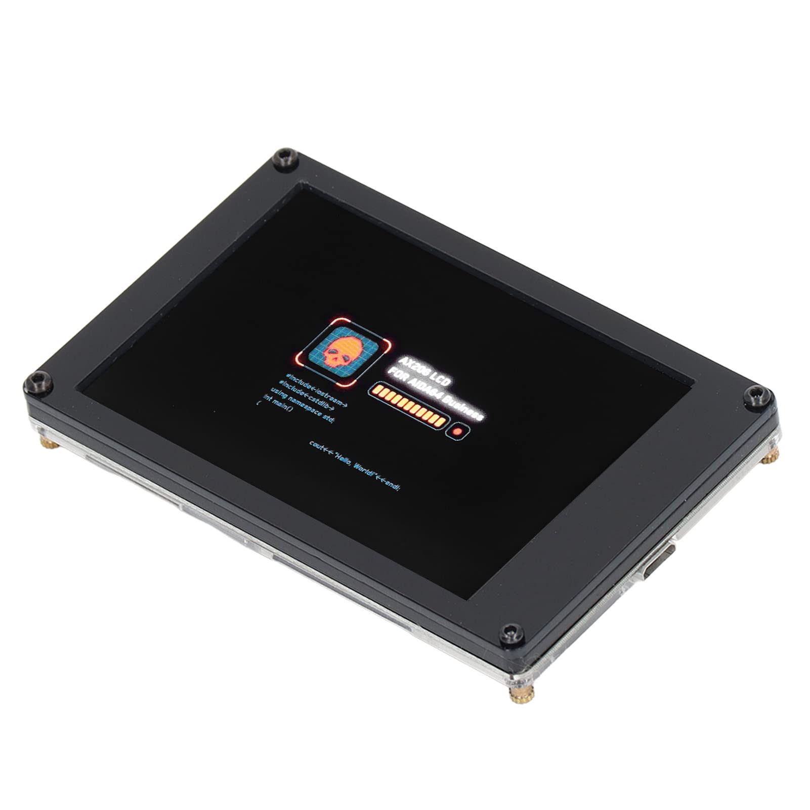 Mini Monitor, High Compatibility 3.5in IPS Monitor Portable PC Extended Monitor LCD Display Subscreen USB Connection, Compact Monitor Extender with Bracket for Raspberry PI USB AIDA64