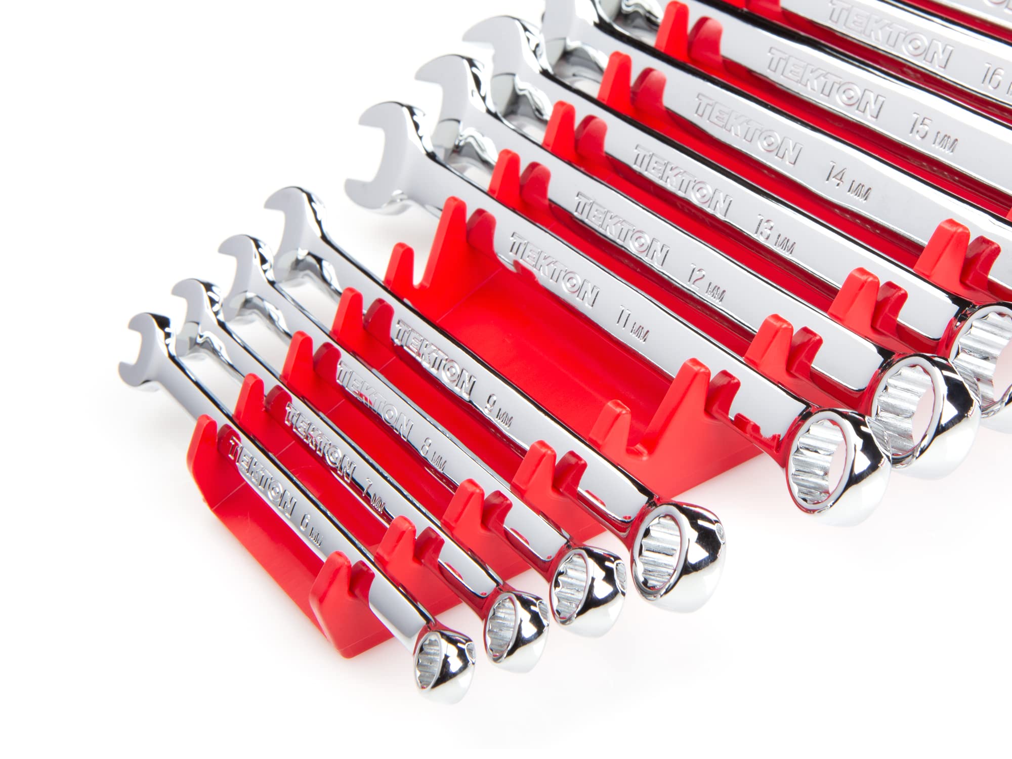 TEKTON 19-Tool Combination Wrench Organizer Rack (Red) | ORG29219 | Made in USA