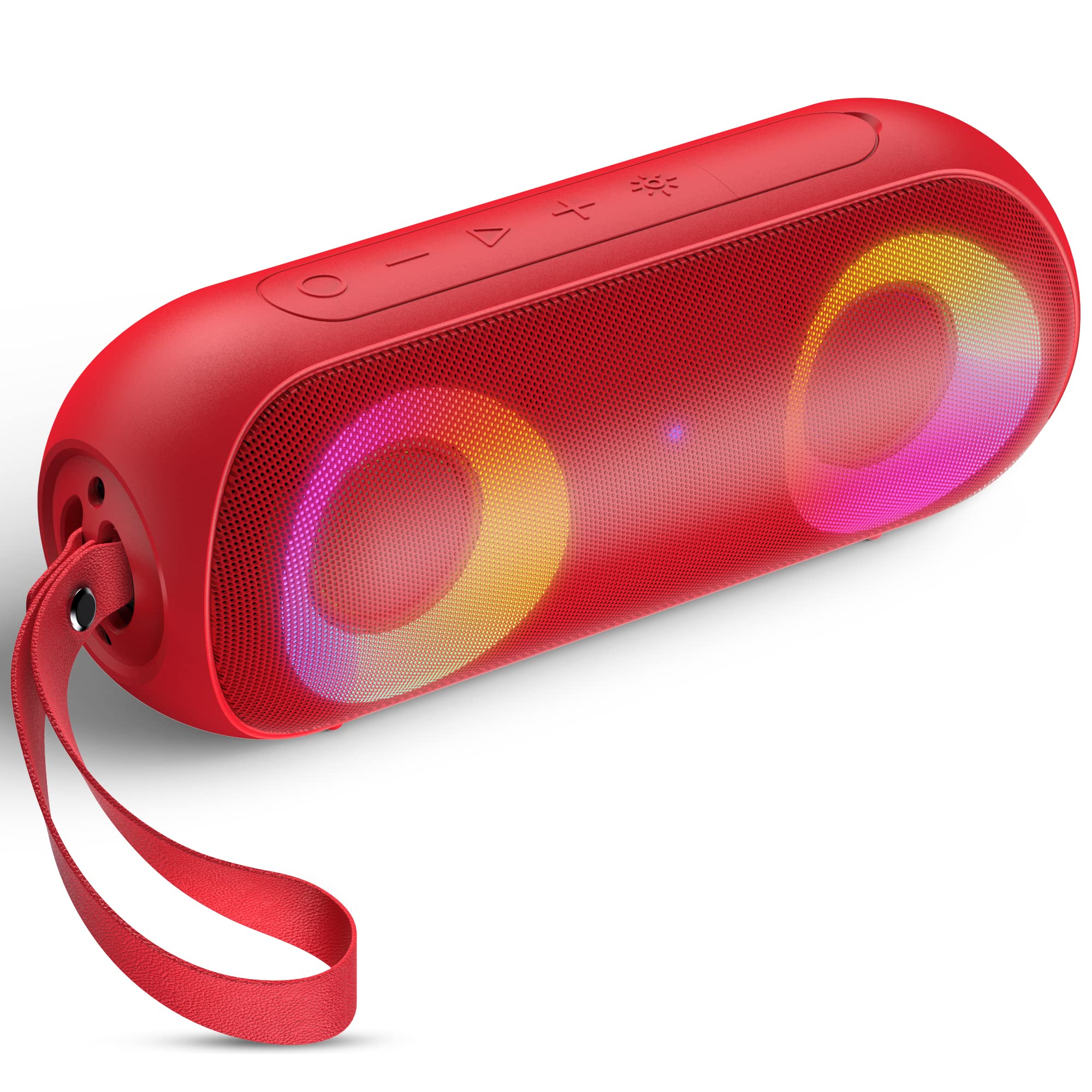 NOTABRICK Bluetooth Speakers, Portable Speakers Bluetooth Wireless(100FT Range) with 30W Loud Stereo Sound, IPX7 Waterproof Shower Speakers, RGB Multi-Colors Rhythm Lights, 1000mins Playtime