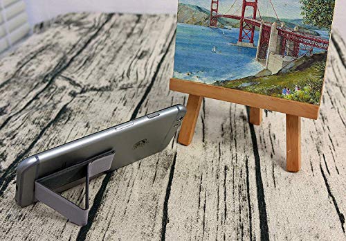 Universal Phone Grip Stand, Tainada Smartphone Finger Grip Foldable & Stick On Adhesive Kickstand for iPhone 11 Pro Max, XR, Samsung Note 10+, S10+, Moto Z4, LG G8 + One Cord Wrap (Silver)