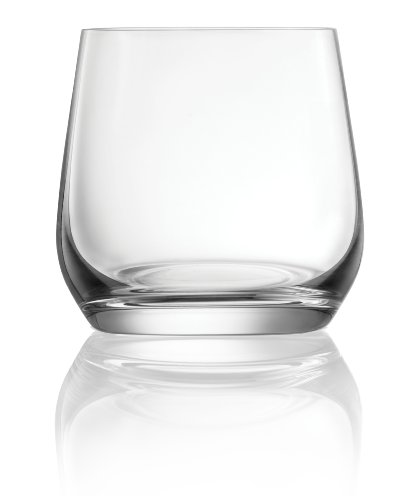 Lucaris Hong Kong Hip Double Rocks Glass, 12.5-Ounce, Set of 4