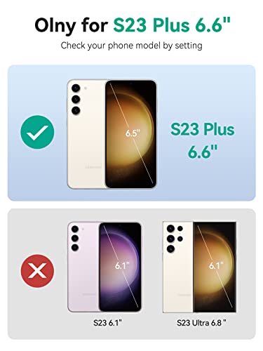 NEWDERY Galaxy S23 Plus Battery Case 10000mAh, Qi Wireless Charging, Fast Charging, Sync Data Supported, Powerful Portable Rechargeable Charger Case for Samsung S23+ 5G 6.6"(2023 Release) Black