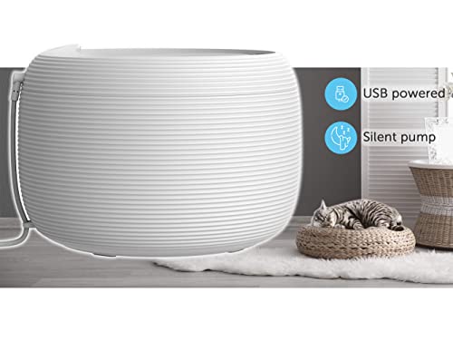 Nugget Smart Pet Drinking Fountain 2.5L for Cats & Dogs | Water Filtration | Silent Pump with Dry-Run Protection | Automatic Dish Cleansing