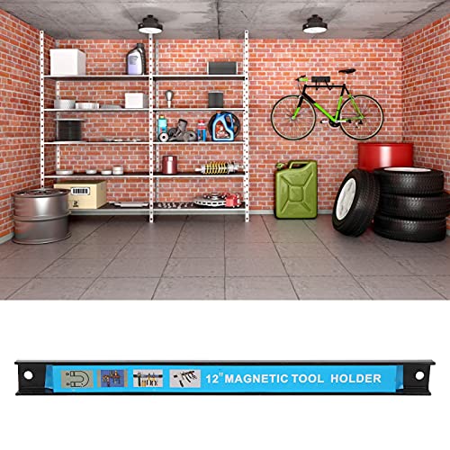 Magnetic Tools Holder, 5KG 12in Utility Rack, Magnetic Wrench Rack, Storage Strip Racks Rail Bar, for Garage Workshop Home