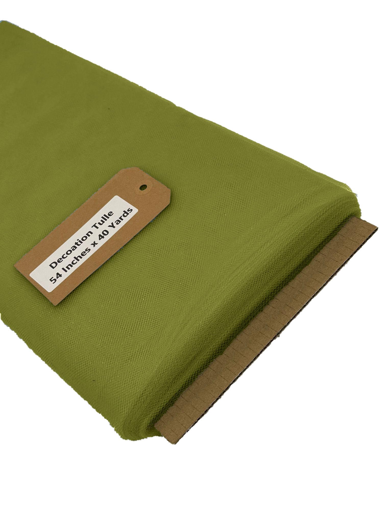 New Creations Fabric & Foam Inc, 54" x 120 Ft (40 Yards) Bolt Tulle Bridal Quality Tutu Pew Craft Draping. (Olive Green)