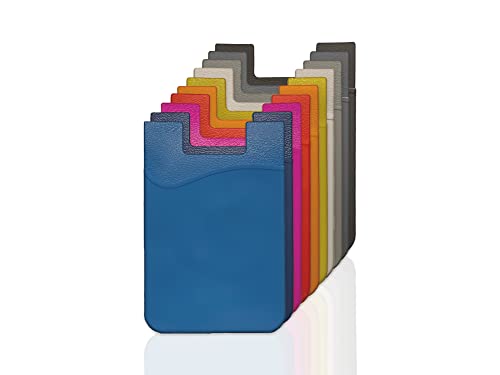 Phone Card Holder | Stick on Premium Quality Card Holder for Back of Phone | Holds up to 3-4 Cards | Compatible with All Smartphones with a Flat Back | Great Color Selection (Orange, Black)