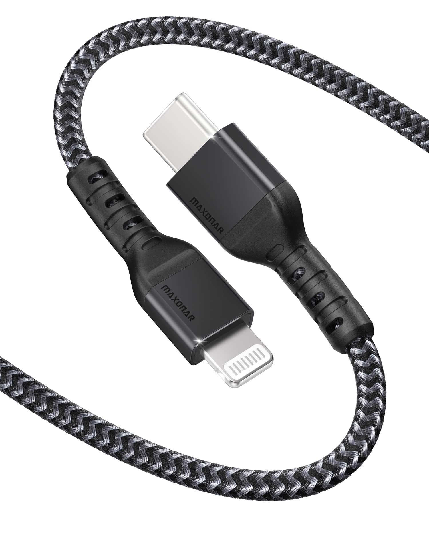 Maxonar USB C to Lightning Cable 3FT, [Apple MFi Certified] iPhone Charger Fast Charging Braided Cord Compatible with iPhone 14 Pro Max 13 Pro Max 13 Mini 12 Pro Max 11 Pro Max X XS XR iPad 8 Airpods