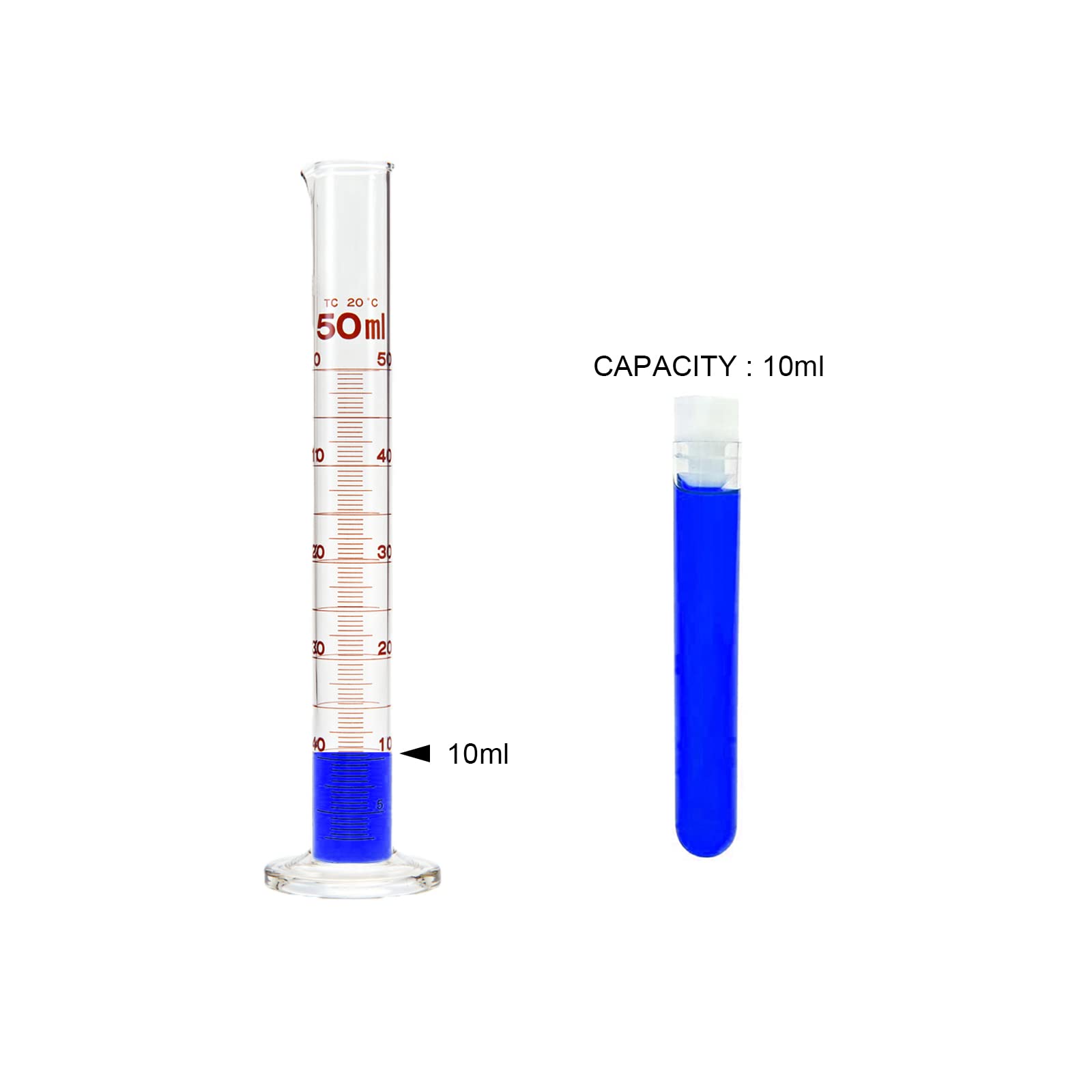 Merkunis 250 Pcs Test Tubes Clear Plastic Test Tubes with Caps 16 x 100 mm (10 ml) Test Lab Tubes for Scientific Experiments, Scientific Themed Party Supplies, Plant Propagation, Spice Seed