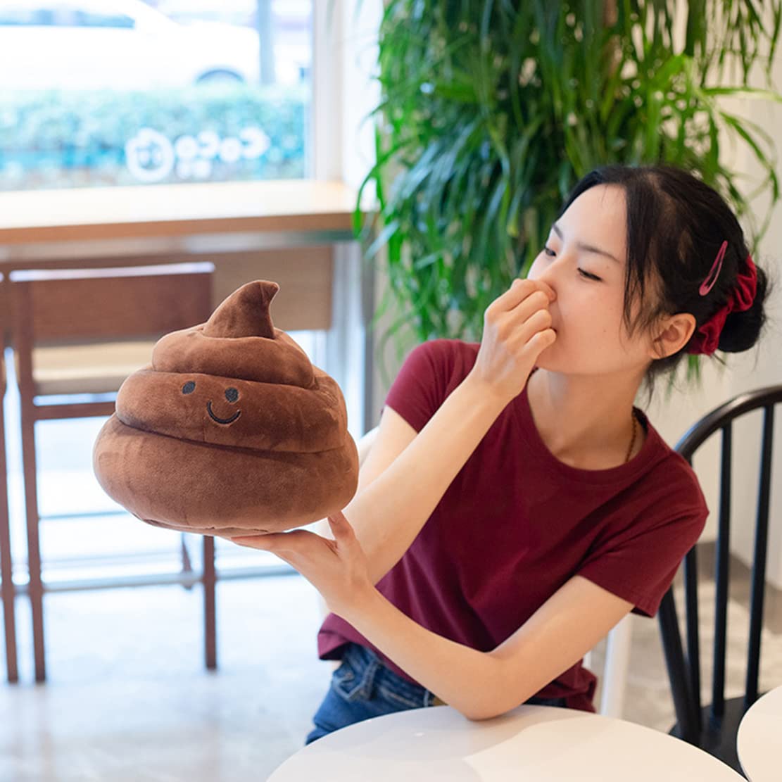 Maxpetus Lovely Plush Simulation Poop, Spoof Gifts, 3D Funny Decoration Pillow (10in, Brown)