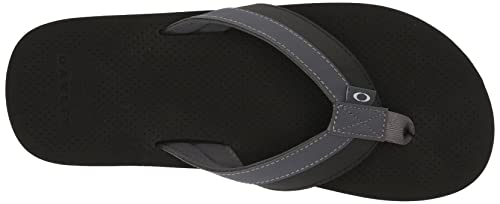 Oakley Men's Burke Flip Flop, Blackout, 12