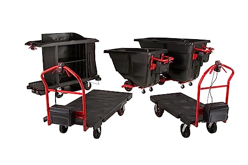 Rubbermaid Commercial Products Platform Truck Motorized Kit, Medium Size, 24"x48", for Moving Heavy Loads in Industrial/Commercial/Warehouse Environments