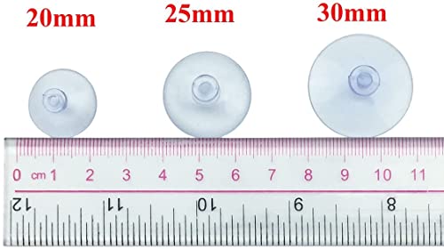 OMYZERO 100pcs Mini Clear Plastic Suction Cups Without Hooks (20mm)