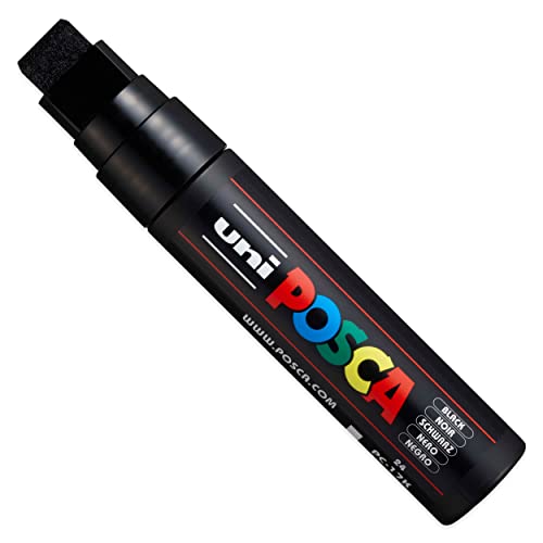 Posca - Broad Nib Paint Marker Pens Set - MOP'R, PC-17K, PC-8K - Black Ink - Pack of 3